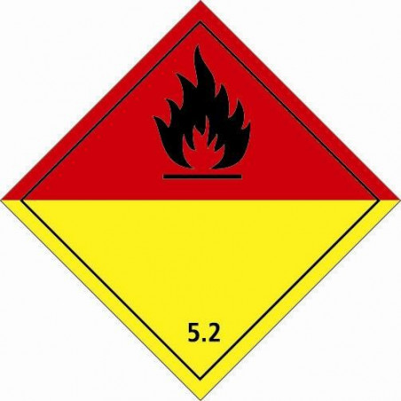 SD Pack - etiquette de danger ADR classe 5.2 TYPE DE TRANSPORT ROUTE ...