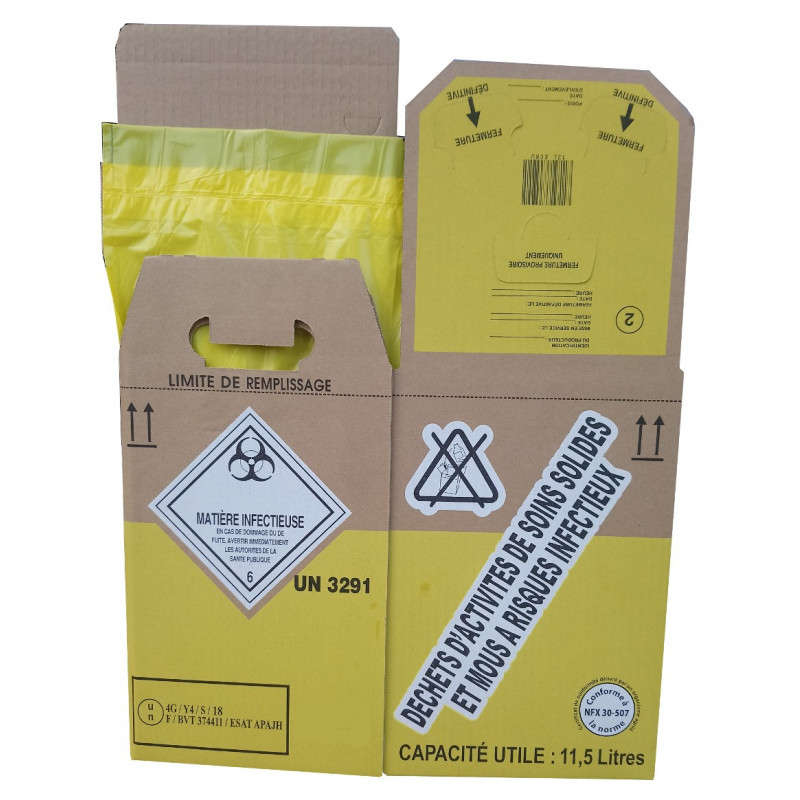 SD Pack - Sanicontainer carton DASRI 12l déchets hospitaliers